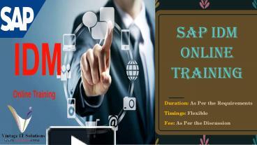 PPT – SAP IDM Overview | SAP IDM Training Material PowerPoint ...