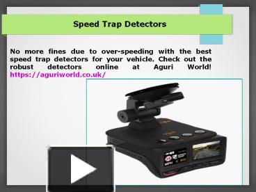 Speed Trap Detection Devices presentation | free to download