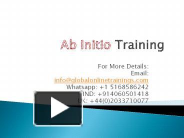 Ab initio training presentation | free to download