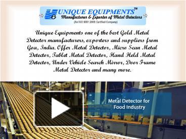 PPT – Gold Metal Detector Manufacturers PowerPoint presentation | free ...