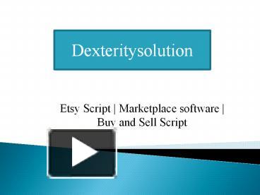 Etsy Script |Marketplace software | Buy and Sell Script presentation ...
