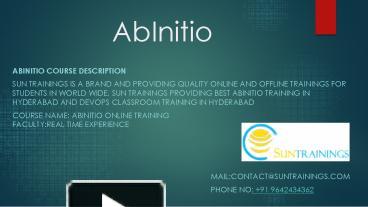 Abinitio tutorial presentation | free to download