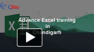 Advance Excel training in Chandigarh (1) presentation | free to download