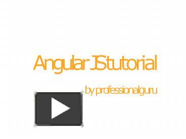 Introduction to Angular Js presentation | free to download
