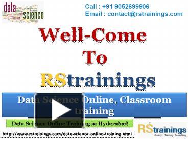 Data Science Online Training in Hyderabad presentation | free to download