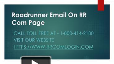 Roadrunner email on rr com login presentation | free to download