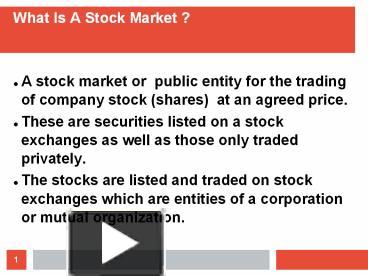 PPT – Share Market Basics PowerPoint presentation | free to download ...