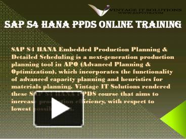 PPT – SAP APO PPD Process Flow PowerPoint presentation | free to ...