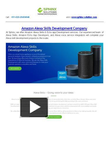 Amazon Alexa Skill Development Services presentation | free to download