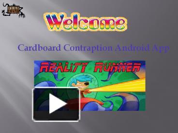 Best Cardboard Contraption Video Games presentation | free to download