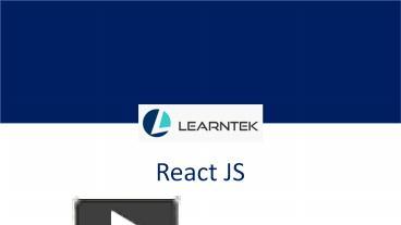 React Js Online Training presentation | free to download