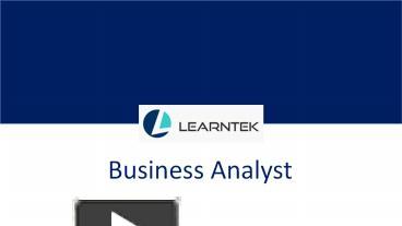 Business Analyst presentation | free to download