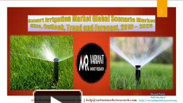 Smart Irrigation Market presentation | free to download