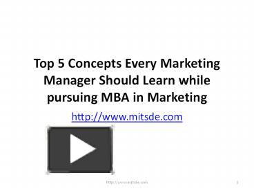 PPT – Top 5 Concepts Every Marketing Manager Should Learn while ...