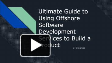 Offshore Software Development presentation | free to download