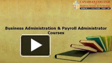 Business administration course presentation | free to download