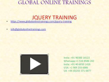 PPT – JQUERY Training | JQUERY UI Development Online Training – GOT ...
