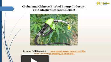 Biofuel energy industry presentation | free to download
