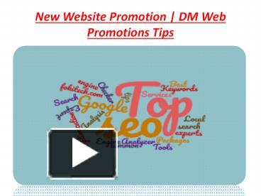 PPT – New Website Promotion | DM Web Promotions Tips (3) PowerPoint ...