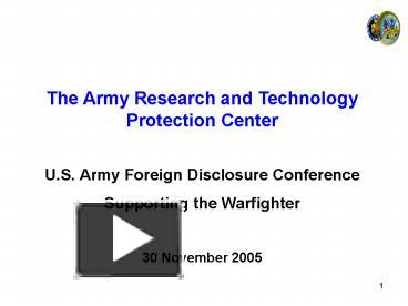 The Army Research and Technology Protection Center presentation | free ...