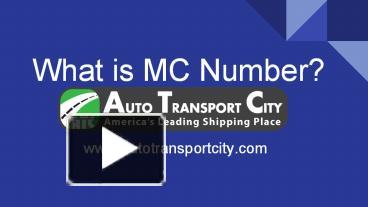 What is MC number presentation | free to download