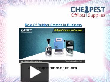 Role Of Rubber Stamps In Business presentation | free to download
