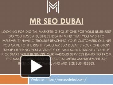 PPT – Best SEO Company In Dubai PowerPoint presentation | free to ...