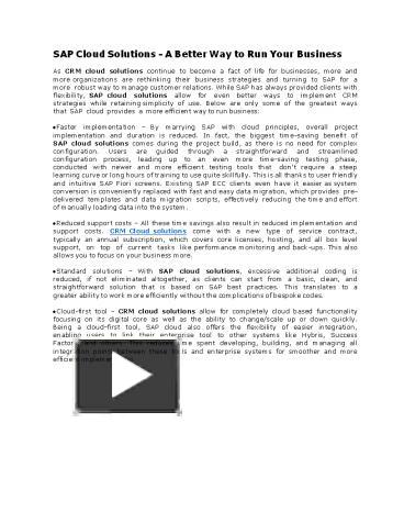 PPT – SAP Cloud Solutions - A Better Way to Run Your Business ...