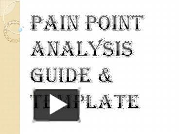 Pain Point Analysis Guide & Template presentation | free to download