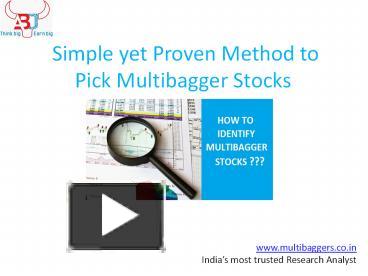 PPT – Easy Method To Identify Multibagger Stocks PowerPoint ...