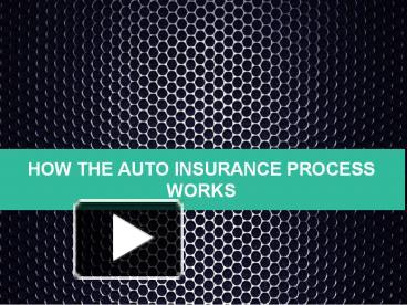 How an Auto Insurance Process Works presentation | free to download