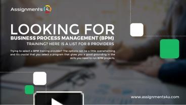 PPT – 8 Business Process Management (BPM) Training Providers PowerPoint ...