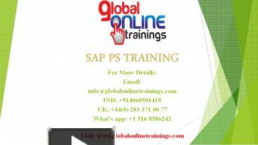 SAP PS TRAINING SAP Project Systems online course presentation | free ...