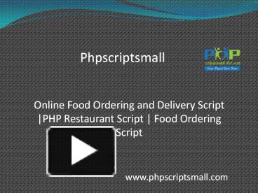 Online Food Ordering and Delivery Script, PHP Restaurant Script, Food ...