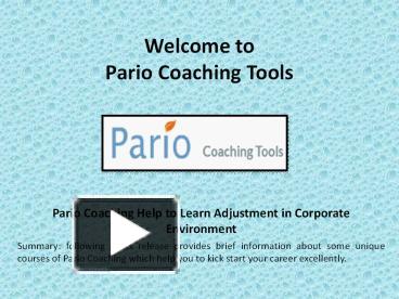 PPT – Diagnostic Coaching Tools and Techniques, Leadership Coaching ...