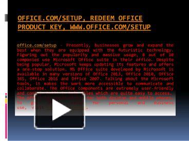 PPT – Office.com/setup | redeem your product key (1) PowerPoint ...