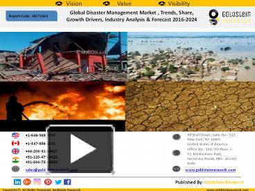 PPT – Global Disaster Management Market , Trends, Share, Growth Drivers ...