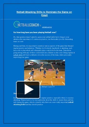 PPT – Netball Attacking Drills to Dominate the Game on Court PowerPoint ...