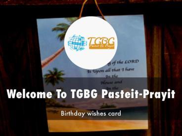 PPT – Detail Presentation About TGBG Pasteit Prayit PowerPoint ...