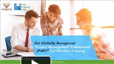 PPT – PMP Certification Training in Bangalore-Courses, Fees, Batches ...