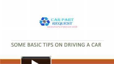 Basic tips on driving a car presentation | free to download