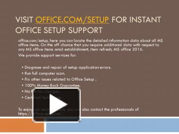 PPT – Office.com/Setup | www.Office.com/Setup PowerPoint presentation ...