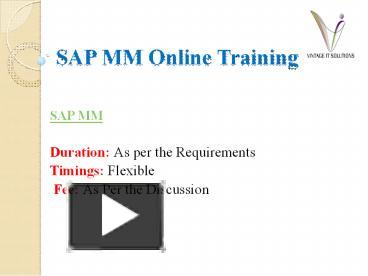SAP MM PPT presentation | free to download