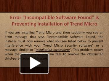 How to Install/Uninstall Trend Micro Antivirus? presentation | free to ...