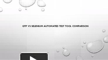 QTP VS SELENIUM Automated Test Tool Comparison presentation | free to ...