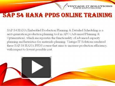 PPT – SAP PPDS PPT PowerPoint presentation | free to download - id ...