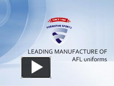 PPT – AFL UNIFORM PowerPoint presentation | free to download - id ...