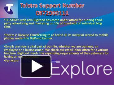 PPT – Telstra Internet 0872000111 PowerPoint presentation | free to ...