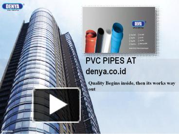 PVC pipes presentation | free to download