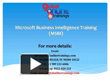 PPT – >MSBI Training | Microsoft Business Intelligence online training ...